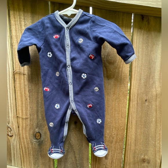 Little Me | One Pieces | Adorable Little Me Baby Boy Navy Blue Sports ...